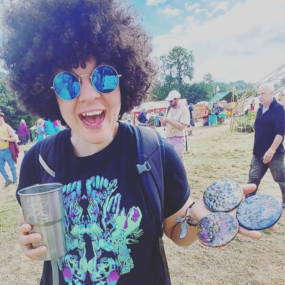 Hand-printed band merchandise - AnotherFineMesh